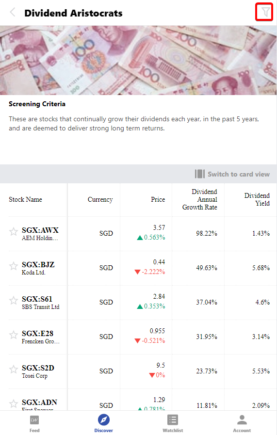 Dividend Aristocrats – How to Screen for Companies that keeps ...
